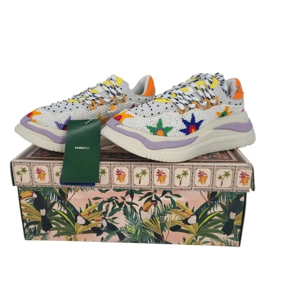 FARM Rio | Shoes | New Farm Rio Sunset Beaded Sneakers | Poshmark